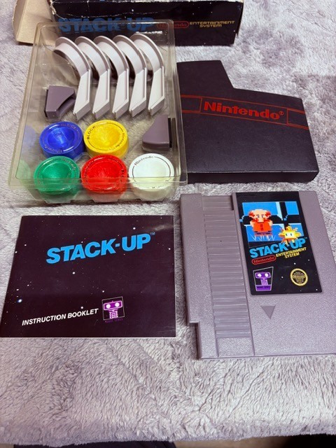 STACK UP NINTENDO NES GAME CIB COMPLETE IN BOX 5 SCREW STICKER SEAL RARE! 45496630164| eBay