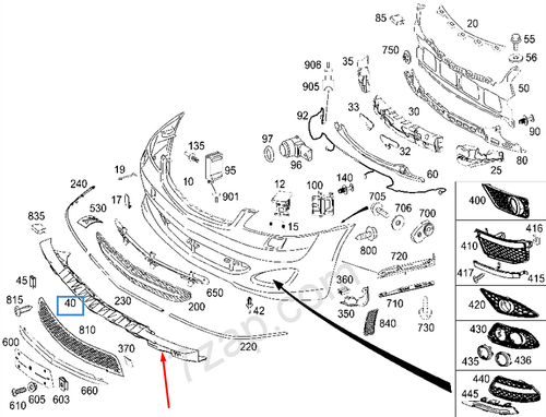 MERCEDES-BENZ S-CLASS W221 Front Bumper Reinforcement Bar A2218850016 ...