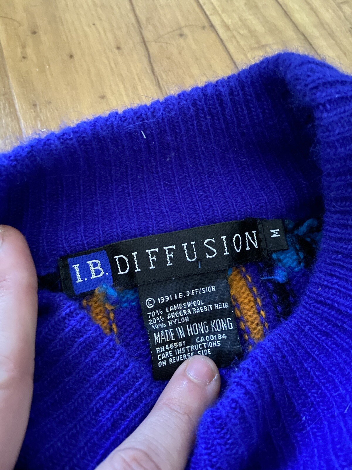 Vintage I.B. Diffusion 90s Medium Abstract Mock Neck … - Gem