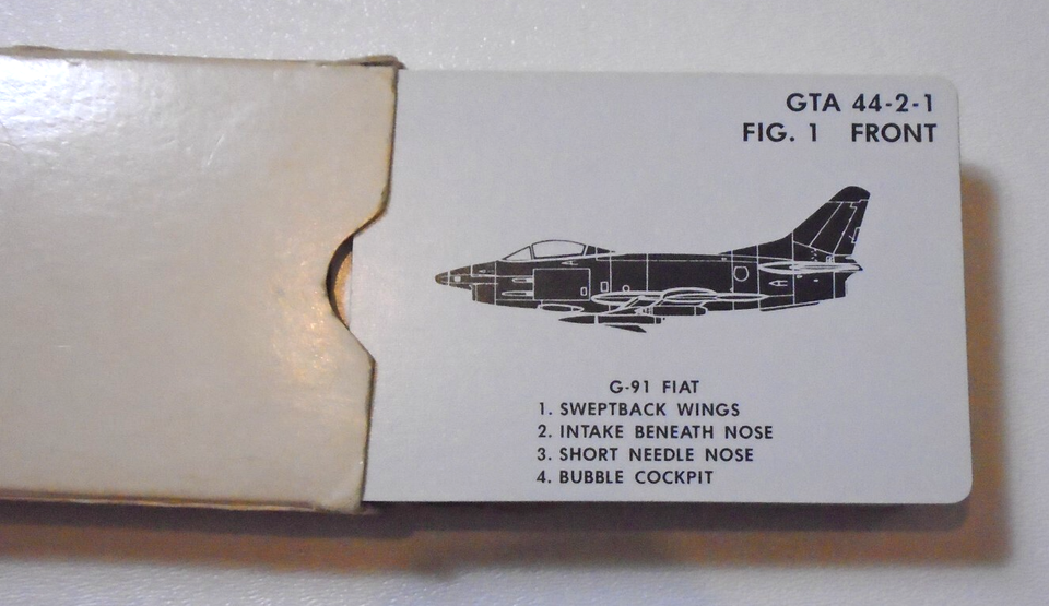 1977 Visual Aircraft Recognition 54 Card Set Department of US Army ...