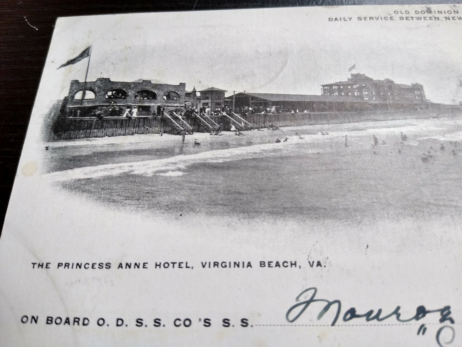 1906 princess Anne hotel Virginia Beach VA old Dominion line RPPC ...