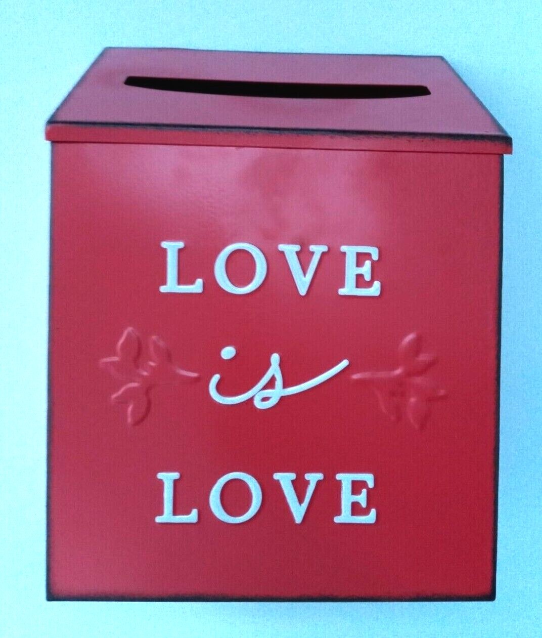 Valentine's Day Metal Mail Box "Love is love" 1846-6813 Romantic Letter ...