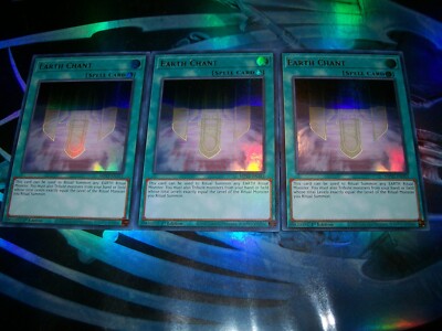 3x Earth Chant 1st Edition Ultra Rare MP22-EN251 Yu-Gi-Oh! | eBay
