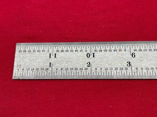 Starrett 604R-12 Spring Tempered Steel Rule with Inch Graduations, 12 ...