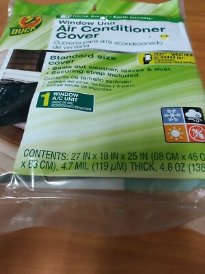 Duck Brand Window Unit Air Conditioner Cover Standard Size 27" x 18" x ...