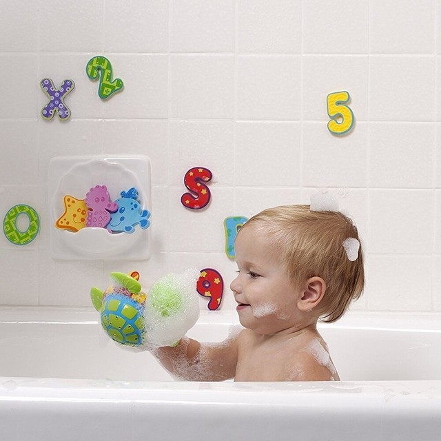 Nuby Bath Letters Numbers Set Child Kids Bathtime Toys Tub Activity ...