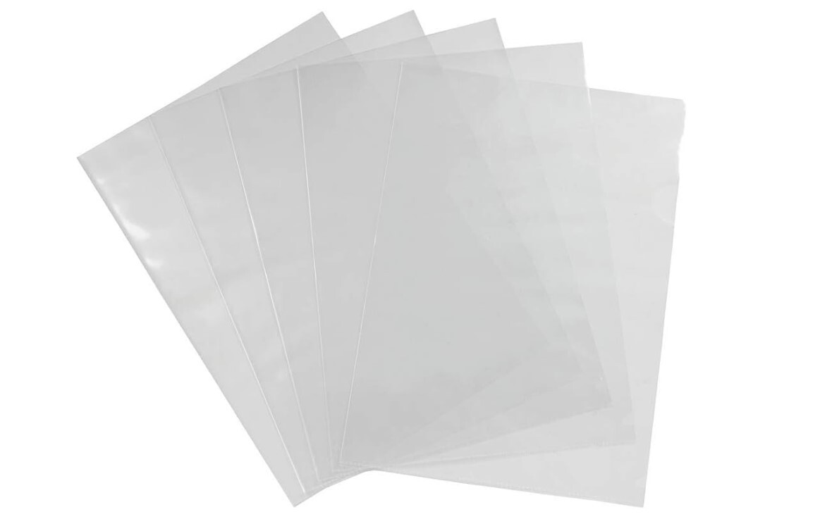 A4 Clear Plastic Cut Flush Folders Wallets Pockets Top & Side Opening ...
