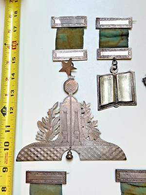ANTIQUE SILVER MASONIC OFFICERS JEWELS COLLECTION Circa 1800'S ...
