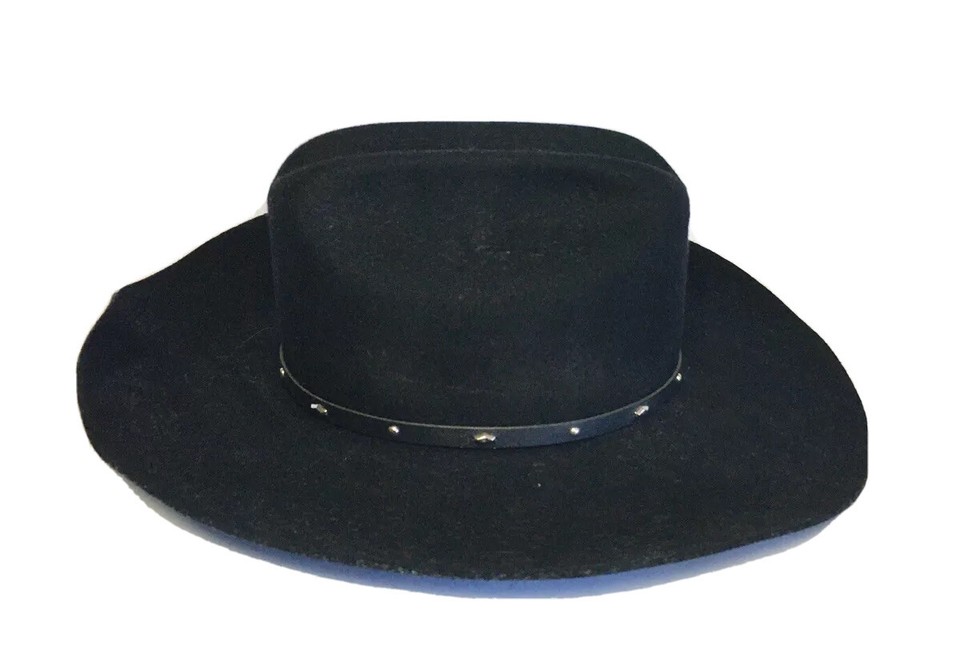 Vintage Stallion Stetson XX Premium Wool Black Cowboy Western Hat Size ...