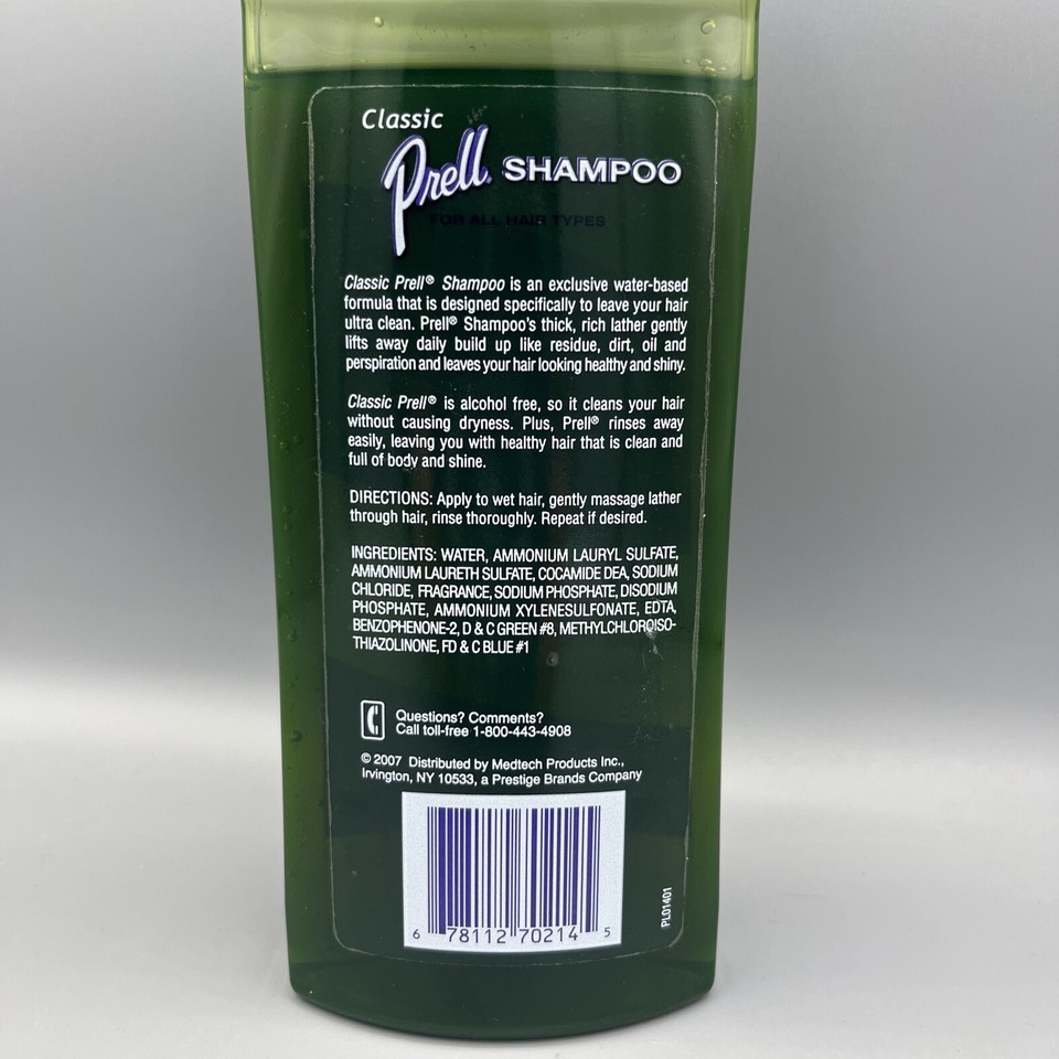 Vintage Prell Original Classic Shampoo All Hair Types 13.5 Fl Oz 2007 ...
