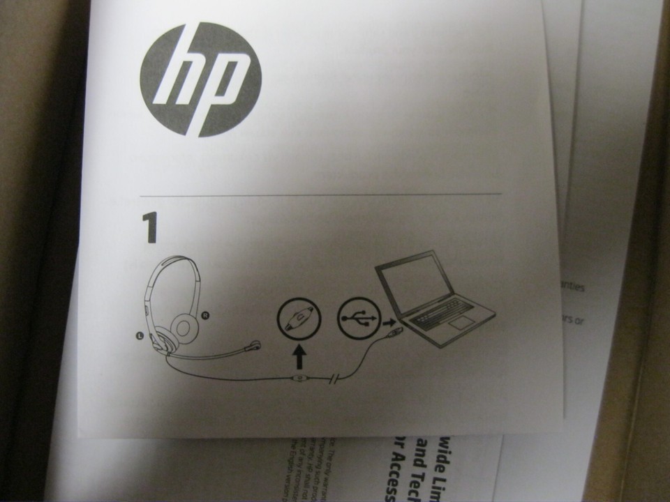 HP Stereo USB Headset T1A67AA NEW IN BOX | eBay