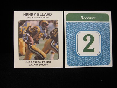 1989 Henry Ellard Los Angeles Rams NFL Franchise Game Card 1ct | eBay