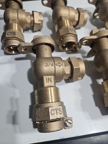 (8) Ford Meter Box 1" Pack Joint × 3/4" Swivel Meter Nut Angle Stops ...