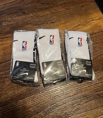 Nike Elite NBA Crew Socks DRI-FIT Mid Crew Size Large White - 1 pair | eBay