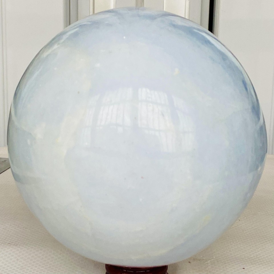 3380g Natural Blue Celestite Crystal Sphere Ball Healing Madagascar ...