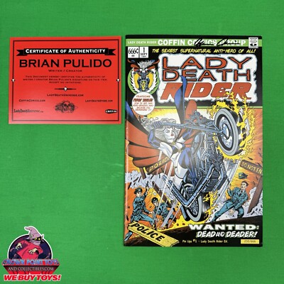 LADY DEATH PIN UPS #1 • LADY DEATH RIDER LTD EDITION #232/666 GREEN ...