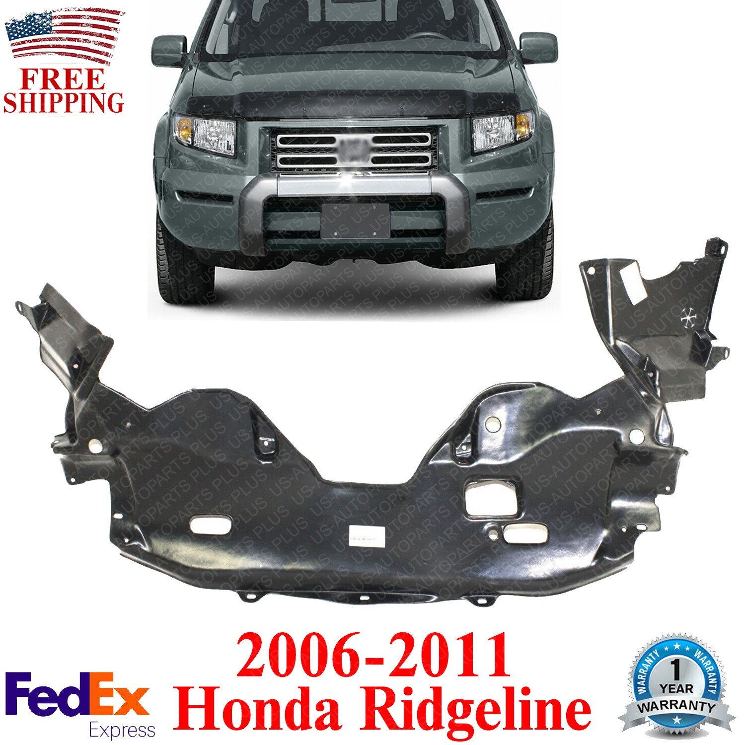 Engine Splash Shield Under Cover For 2006-2011 Honda Ridgeline | eBay