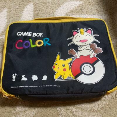 Gameboy Color GBC Pokemon Carrying Case *Meowth Pikachu* Pouch Bag Game ...