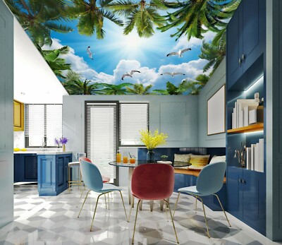 3D Coconut Tree A2202 Ceiling WallPaper Murals Wall Print Decal Deco AJ ...