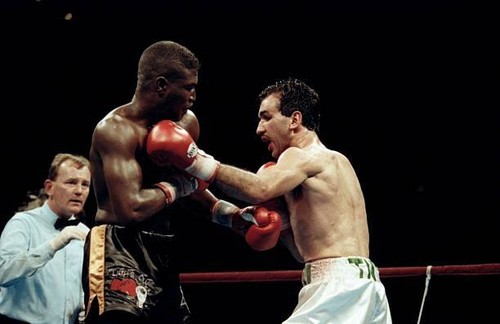 Dave Tiberi Throws A Punch Against James Toney 3 Old Boxing Photo | eBay