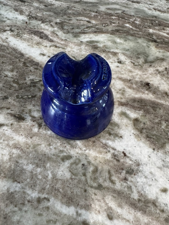 Rare Cobalt Blue Porcelain Insulator - Thomas | eBay