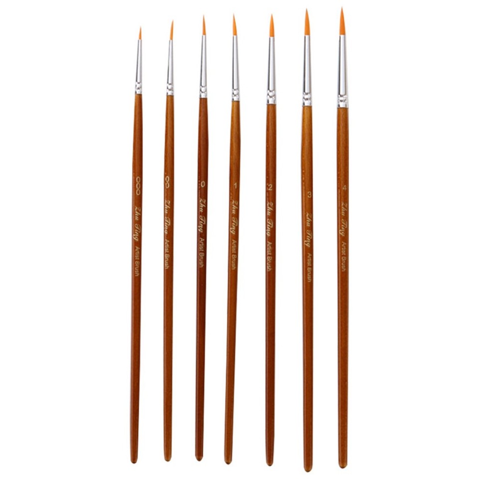 7 Pcs Line Drawing Paint Pen Set Nylon Fine Tip for Watercolor and ...