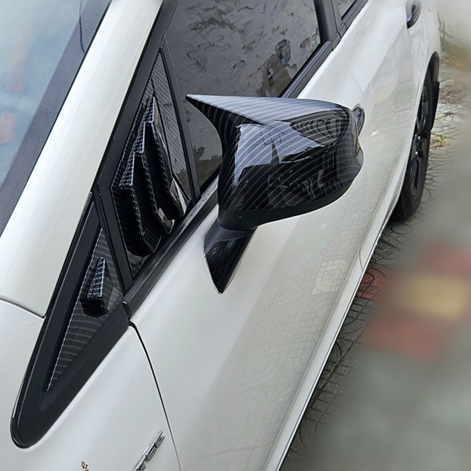 For Honda Civic 2012-2015N Carbon Fiber Car Rearview Mirror Cap Cover ...