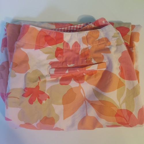 Liz Claiborne Tropical Floral Capris Pink Size 14 Cotton Beach Boho | eBay