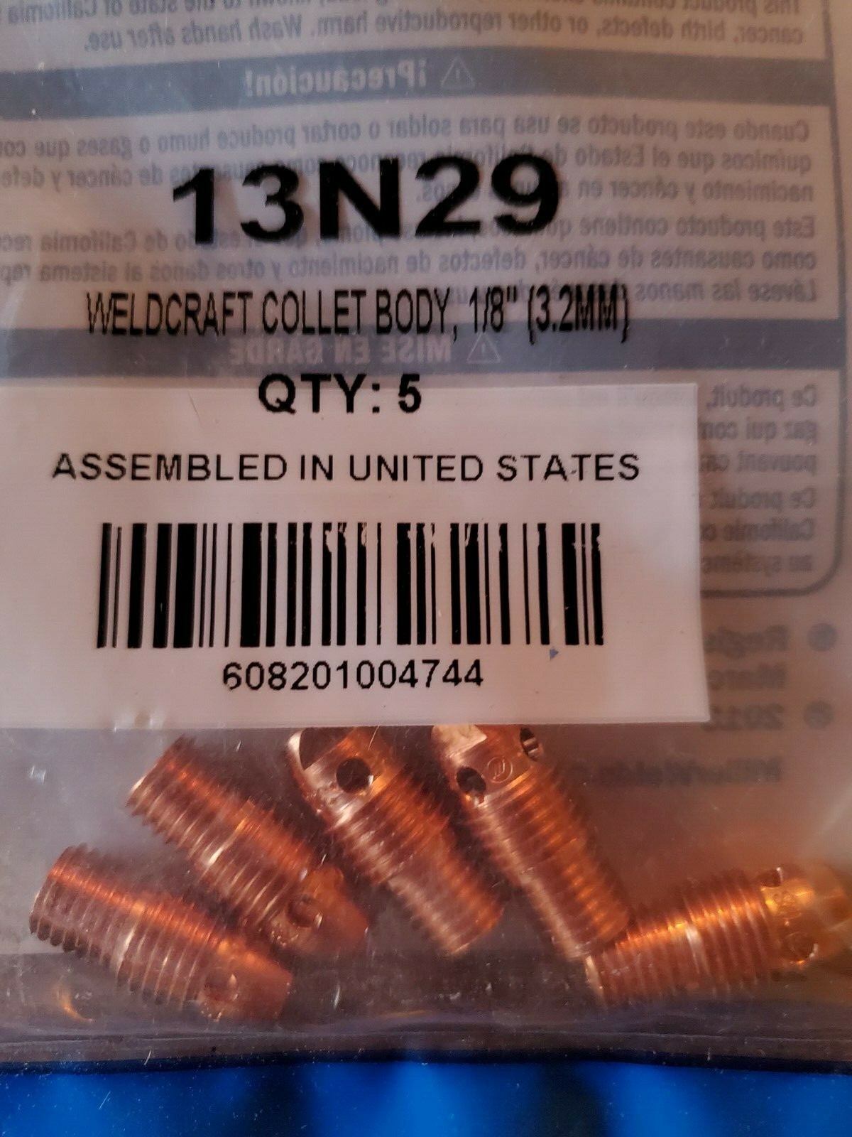 Miller-WeldCraft 13N29 Collet Body 1/8"/3.2mm, 5 PK | eBay