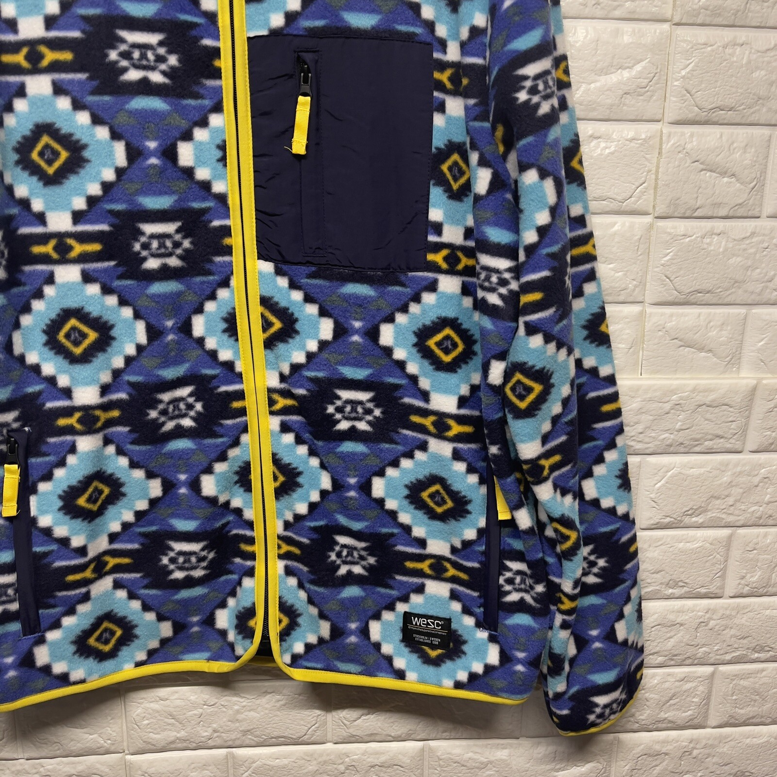 Wesc Moritz Aztec AOP Polar Fleece Full Zip Jacket Unisex Large NWT ...