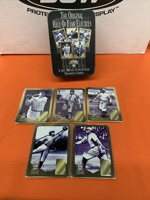 Lot Of Metal Baseball Collector’s Cards Multiple Sets Sealed With Tins ...