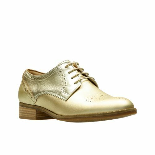Clarks Womens Netley Rose Gold Brogues Champagne Cushion Plus UK 5,6,7 ...