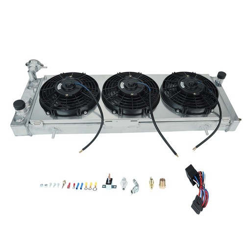 For 91-01 Jeep Cherokee XJ/Comanche Aluminum Radiator + 9" Shroud Fan ...