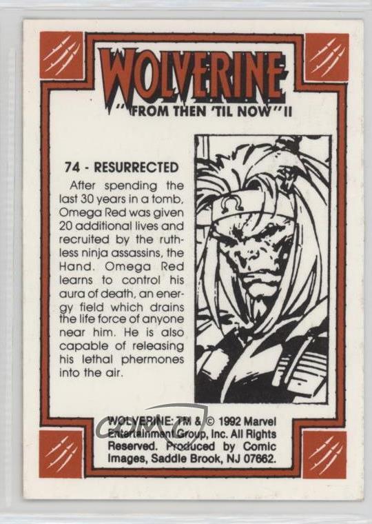 1992 Marvel Wolverine: From Then 'Til Now II Wolverine Resurrected #74 ...
