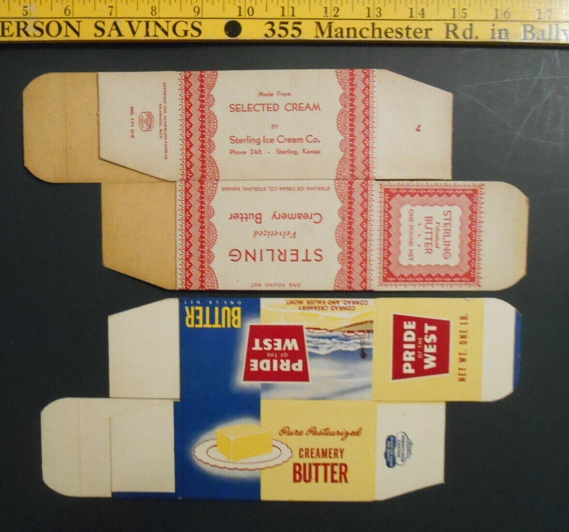 Four Old Dairy Butter/Lard Cartons Boxes St. Louis Kitchen Decor Unused ...