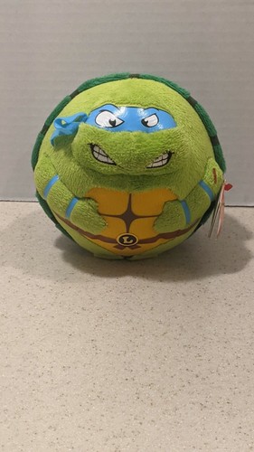 TY Beanie Ballz Teenage Mutant Ninja Turtles Leonardo 4" Plush Turtle ...