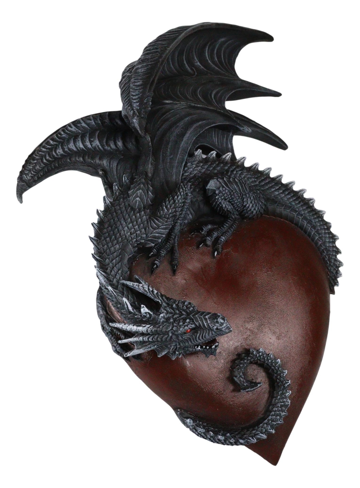 Mythical Gothic Dragon Heart Wall Plaque Decor Figurine Valentine's ...