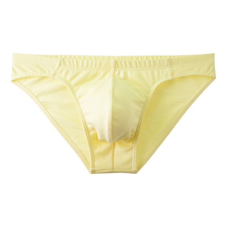 Men Cotton Briefs Breathable Underwear Solid Pattern Low-rise Cut ...