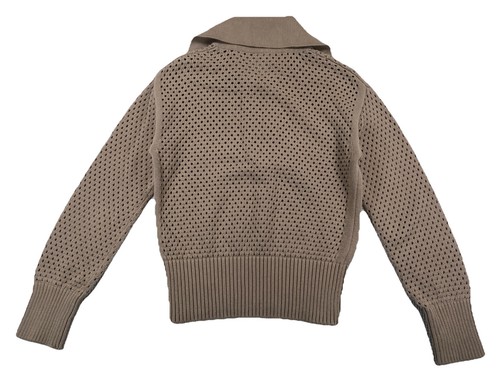 Varley Lily Open Stitch Polo Sweater Women’s Small Beige 100% Cotton | eBay