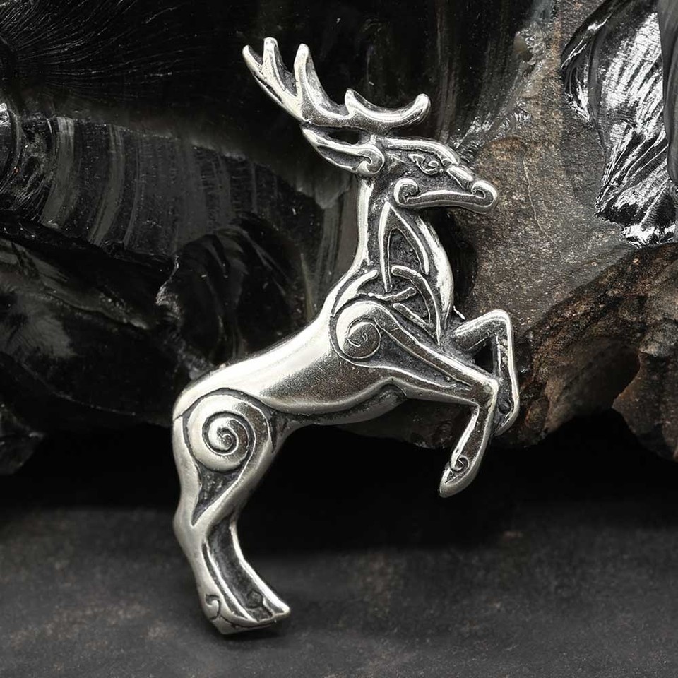 Celtic Deer Pendant Amulet 925 Silver Symbol Jewelry New | eBay