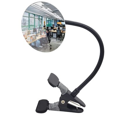 Clip On Security Mirror Cubicle Rear View Mirror for Office Desk Top ...
