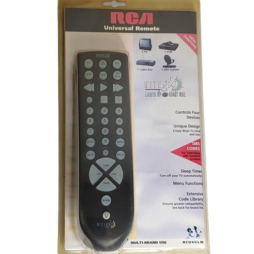 Vtg '99 RCA Universal Remote Control Niteglo 4 TV Devices VCR Cable DBS ...