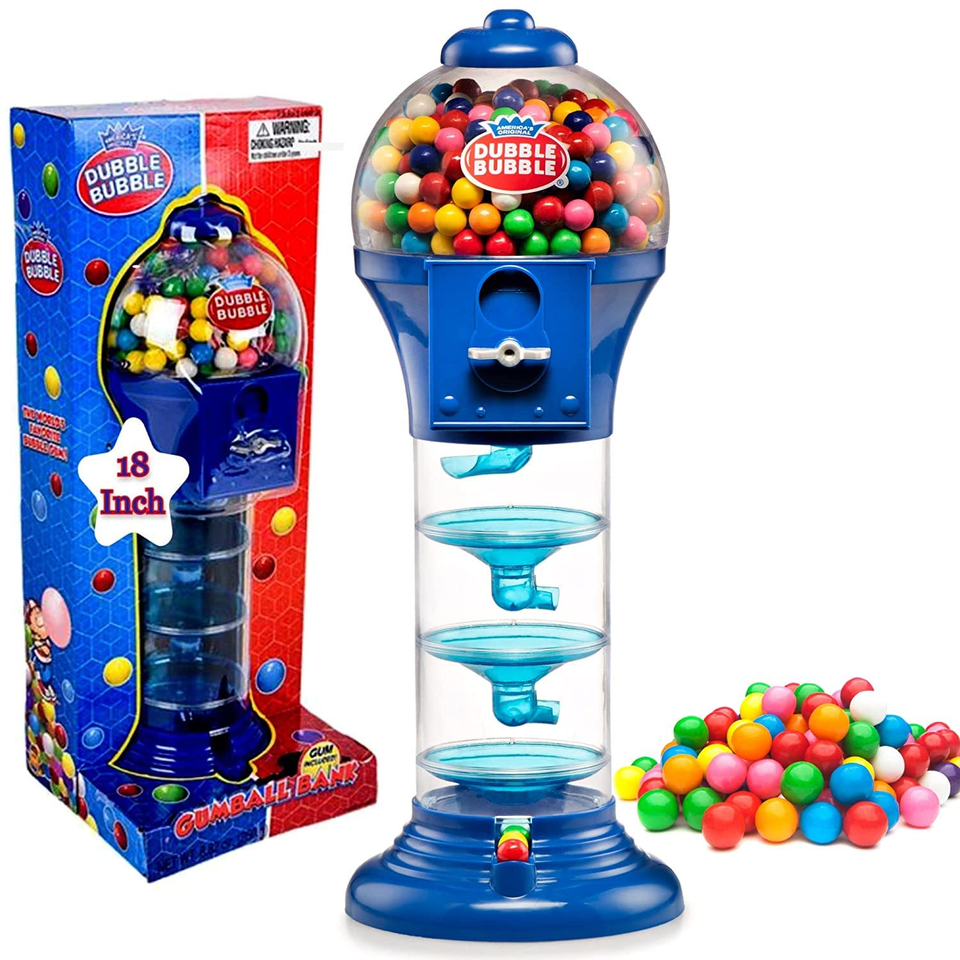 18" Big Spiral Gumball Machine Toy - Includes Aprox 113 Gum Balls - Kid ...