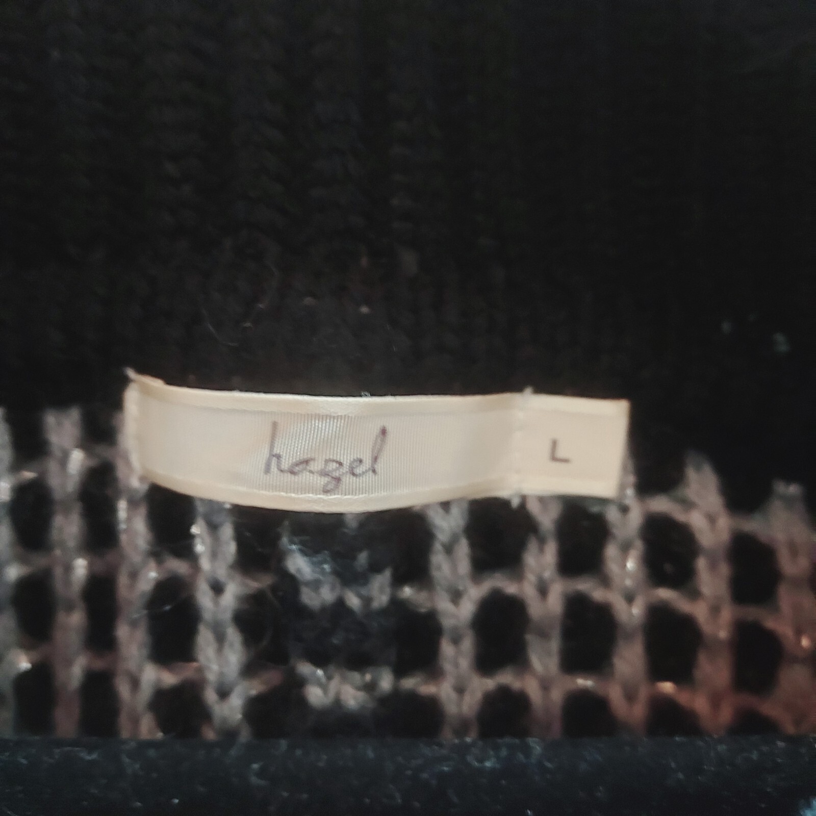 Cowl Neck Tunic Sweater Women L Waffle Metallic Wool Modern Goth Mall ...