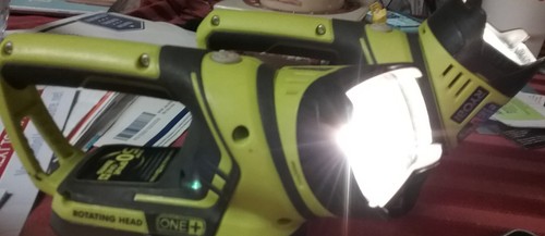 Ryobi One 18 Volt Cordless Swivel Head Light Worklight Flashlight P704 ...