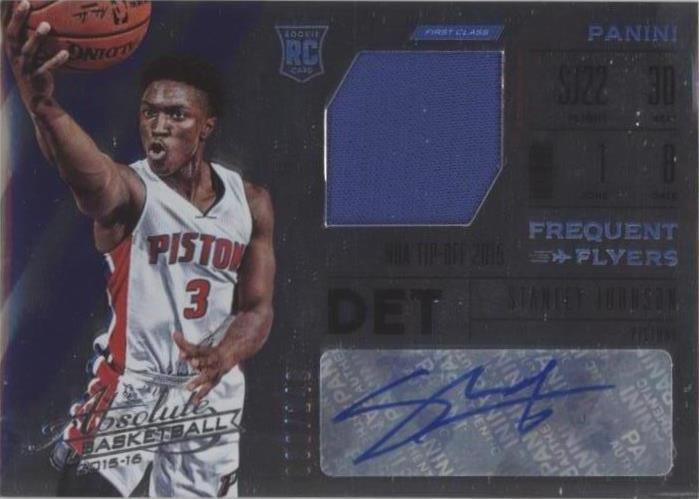 2015-16 Panini Absolute - Freshman Flyer Jersey Autographs Stanley ...