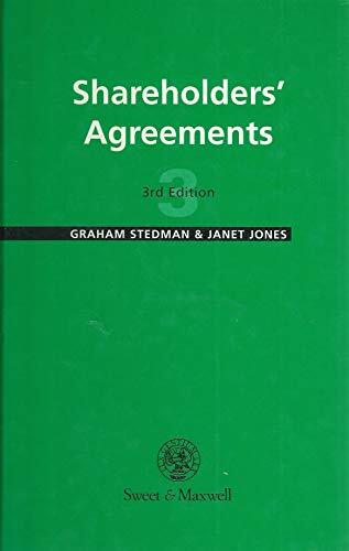 Shareholders' Agreements by Jones, Janet Hardback Book The Fast Free ...