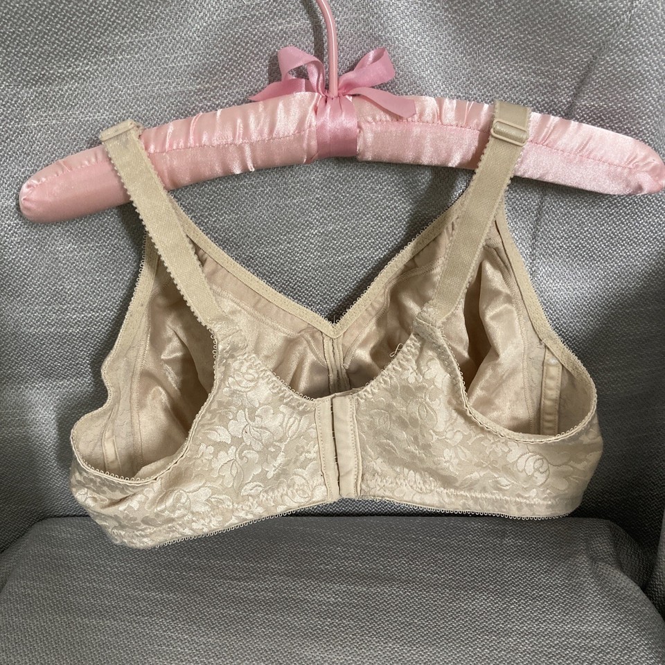 Bali Bra 42C Style 3372 Double Support Lace Wireless Nude Tagless ...