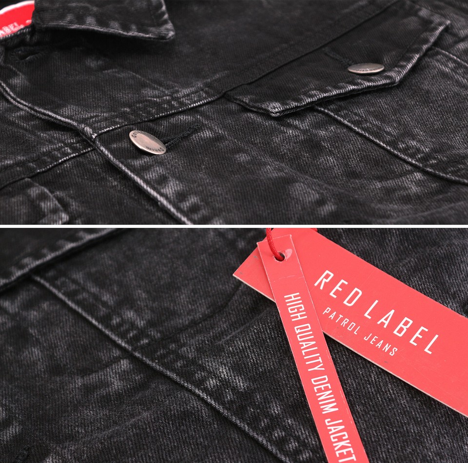Men’s Red Label Premium Faded Denim Cotton Jean Button Up Slim Fit ...