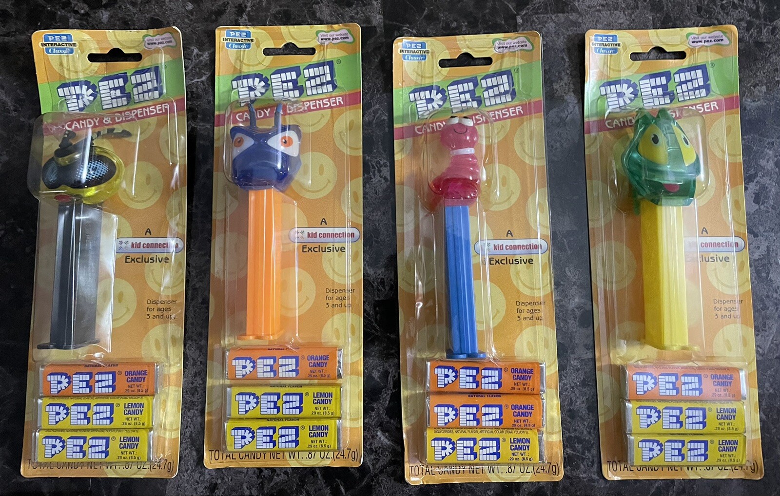 PEZ Bugz Crystal Dispenser RARE 2000 Kid Connection Exclusive Full Set ...